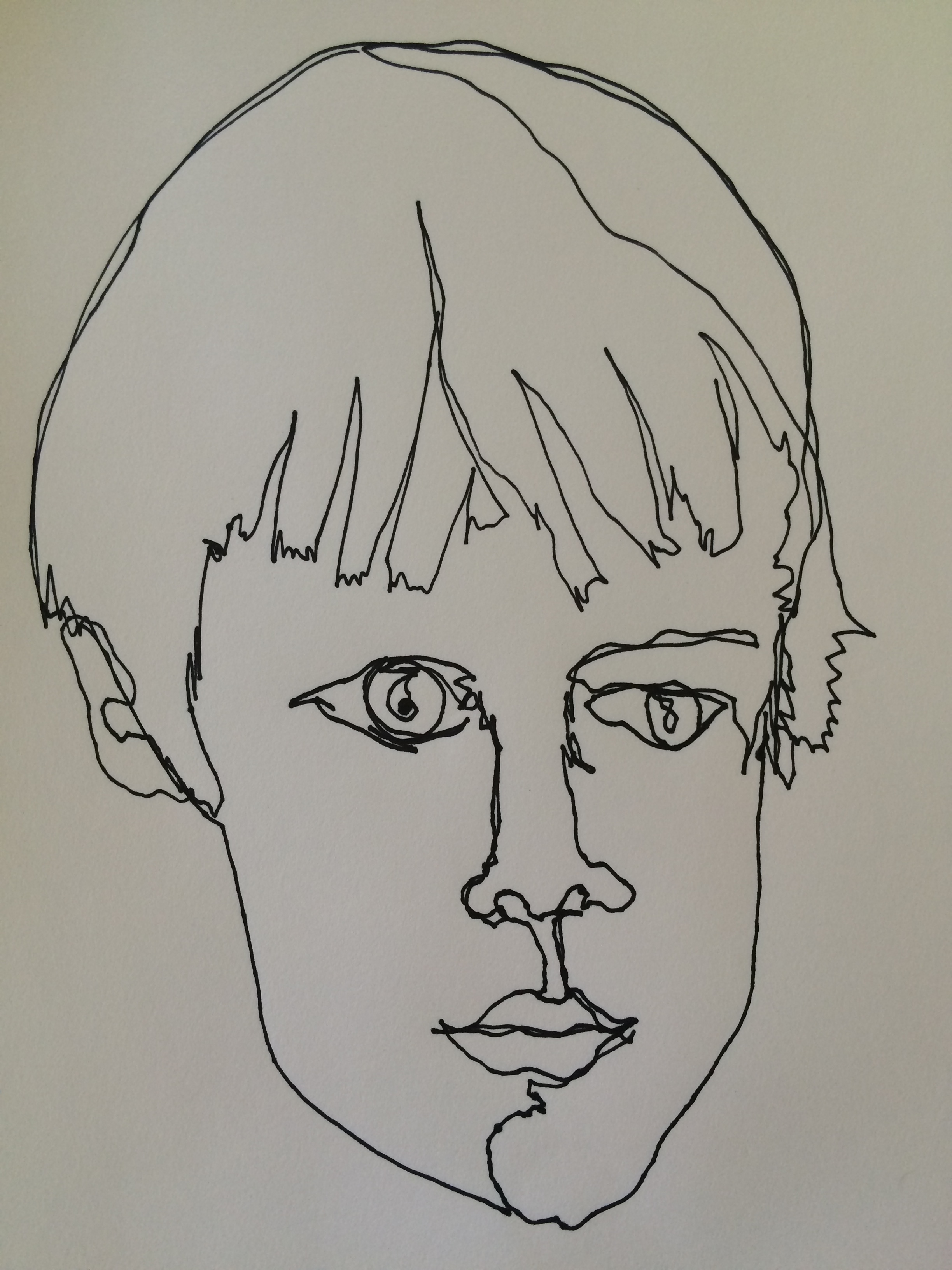 Continuous Line Portraits – Elisabeth Wilborn Studio: Artist;Teacher.